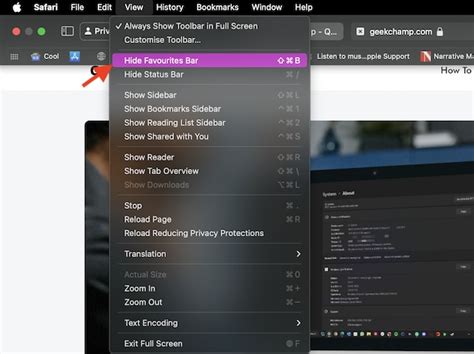 How To Showhide Website Favicons In Safaris Favorites Bar On Mac In Macos 14 Sonoma Geekchamp
