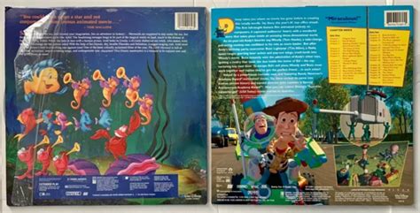 The Little Mermaid And Toy Story Walt Disney Laserdiscs Vintage Lot Of