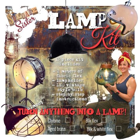 DIY LAMP KIT Upcycle Anything Into A Lamp The Salvage Babe