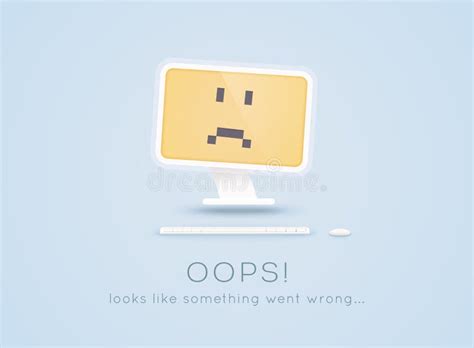 Oops Something Went Wrong Error Page Concept Vector Illustration