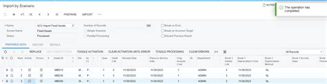 Fixed Assets Import Error Community