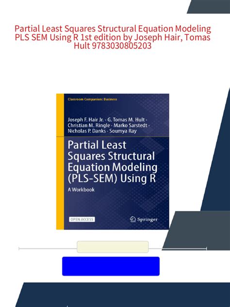Partial Least Squares Structural Equation Modeling Pls Sem Using R 1st