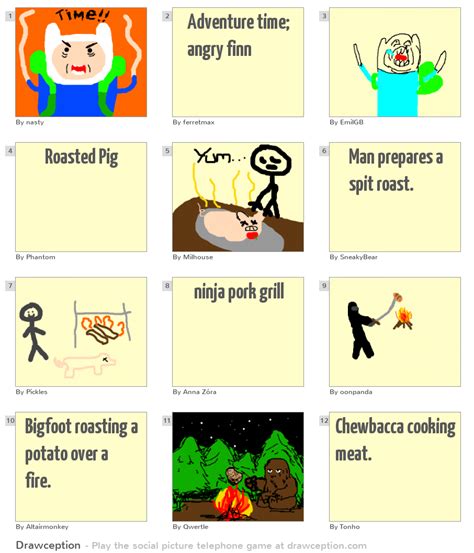 Adventure Time Angry Finn Drawception