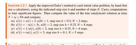 solved exercise 3 2 1 ﻿apply the improved euler s method to