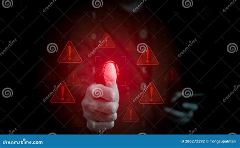 Data Breach Cybersecurity Vulnerability Warning Alert System Concept System Hacked On Computer