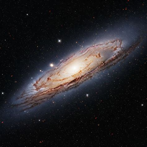 Stunning Andromeda Galaxy Spiral Structure Core Generated With Ai Stock Image Image Of