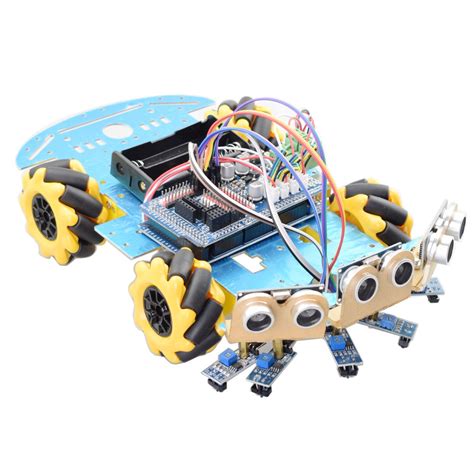 Line Tracking Obstacle Avoidance Mecanum Wheel Robot For Arduino