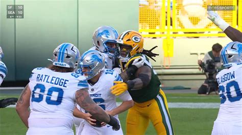 Green Bay Packers Linebacker Rashan Garys Second Sack Of Game Nearly Results In Safety Vs