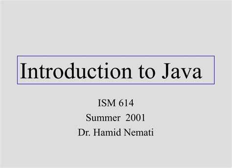 PPT Introduction To Java PowerPoint Presentation Free Download ID 6346302