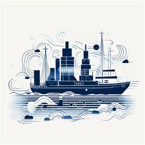 Premium Photo Abstract Ship In Ocean Industrial Urban Scene With