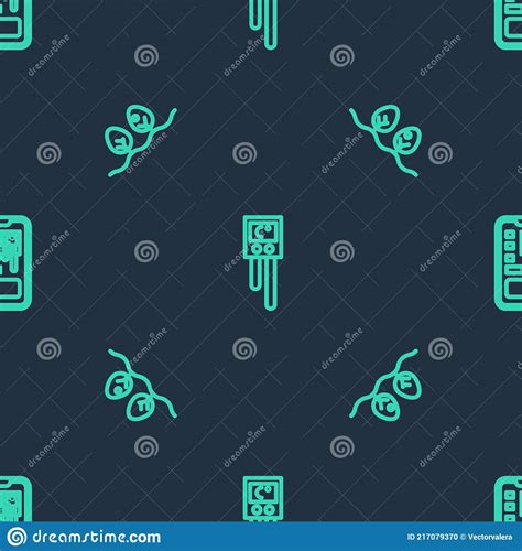 Set Line Temperature And Humidity Sensor Plant And Smart Control Farming System On Seamless