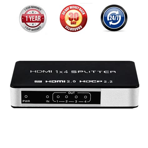 1 Input 4 Output 1x4 Hdmi Split Connection Support Hdmi 20 Hdcp 22 4k