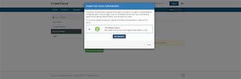 crowncloud wiki enable two factor authentication for your crowncloud