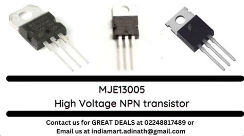 MJE13005 High Voltage NPN Transistor - YouTube