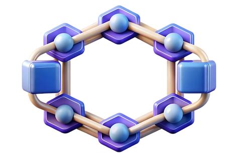 blockchain border with interconnected nodes and copy space concept as a