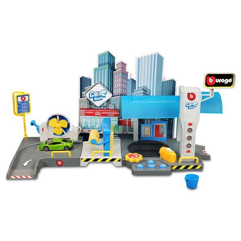 Игровой набор Bburago автомойка с машинкой звуком и светом 18-30406 ...