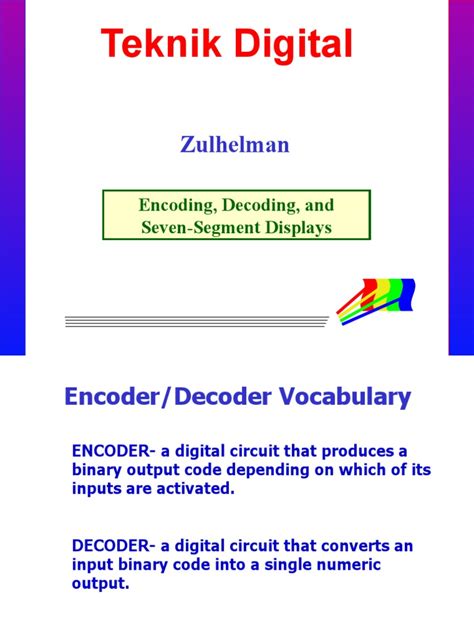 Encoders And Decoders Overview Pdf Binary Coded Decimal Digital