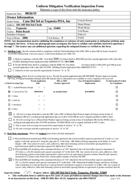 Fillable Online Documentsuniform Mitigationuniform Mitigation Verification Fillable Online Documentsuniform Mitigationuniform Mitigation Verification