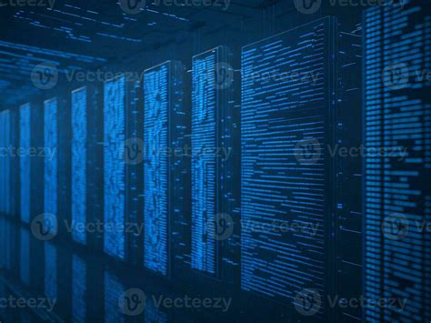 Ai Generated Blue Digital Binary Data On Computer Screen Background Binary Code Background
