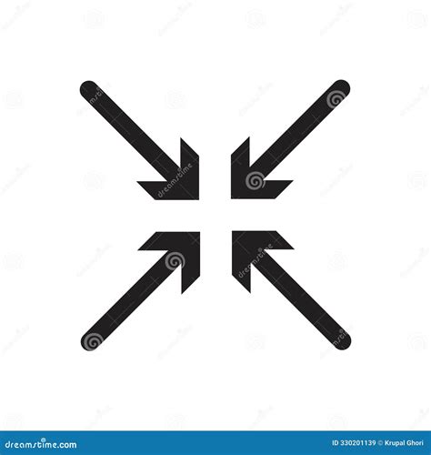 Compact Size Icon Black Line Art Vector Logo Stock Illustration