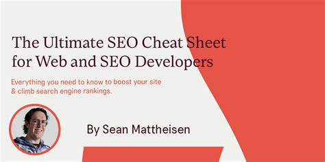 Seo Cheat Sheet An Essential Resource For Web Developers
