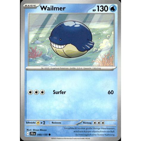 Wailmer 040159 Reisegefährten Pokemon Karte Günstig Kaufen