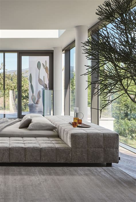 Squaring Fabric Double Bed With Removable Cover By Bonaldo Design