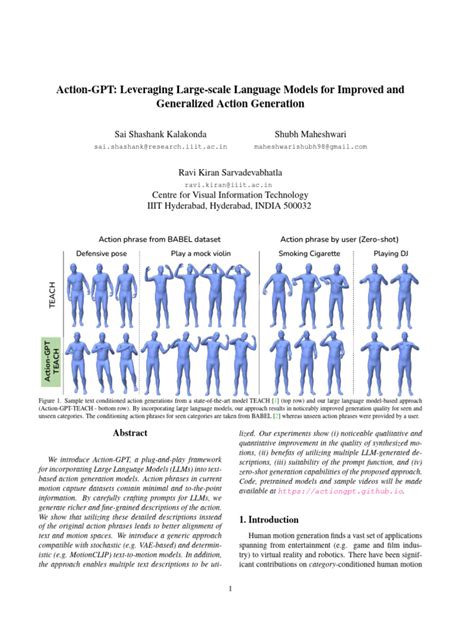 Action Gpt Leveraging Large Scale Language Models For Improved And Generalized Action