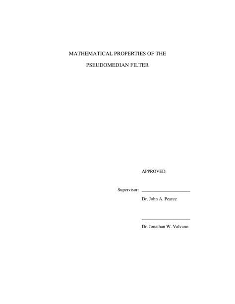 Pdf Mathematical Properties Of The Pseudomedian Filter