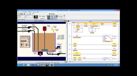 Plc Logix Pro Sim Mixer Ladder Program Youtube