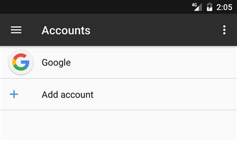 Java Abrir Ventana De Cuentas Disponibles Del Menú Ajustes De Android
