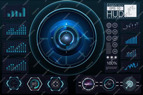 Premium Vector Hud Elements Graph Head Up Display Elements