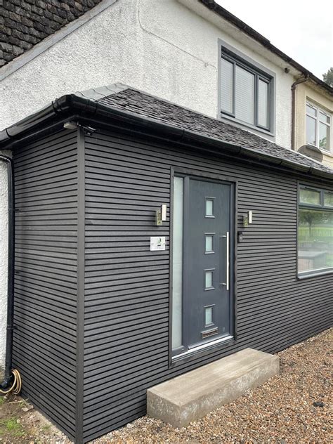 Slatted Stone Grey Composite Cladding Cladding Board 2500 X 200 Stone Saver
