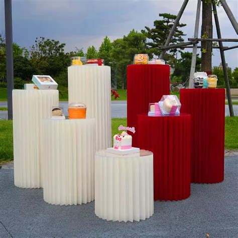 Folding Roman Column Dessert Table Wedding Paper Column Engagement