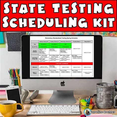 Testing Schedule Template Elementary And Secondary School Coordination