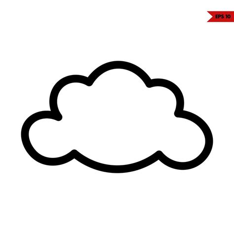 Cloud Line Icon Vector Art At Vecteezy