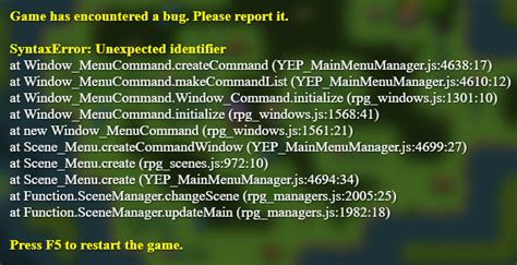 Mv Chrono Engine And Yanfly Menu Manager Rpg Maker Forums