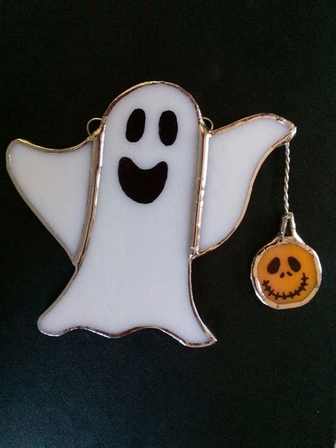Stained Glass Ghost Ornament