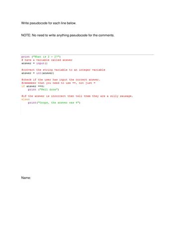 introduction to python lesson 4 teaching resources