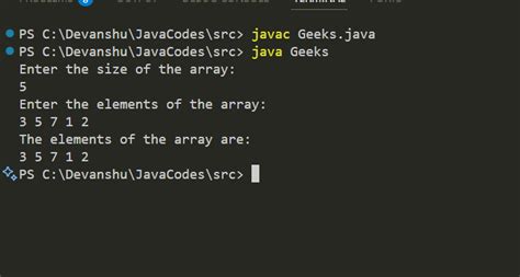 How To Take Array Input From User In Java Geeksforgeeks
