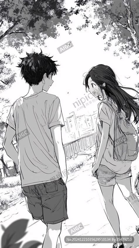 Ai创作图青春活力题材漫画 回头相望的少女 冰果奇缘 条漫 14岁青春之门 青春男生女生 动漫新人 中学生谈恋爱 校园青春几何 小说配图 封面小说配图 中学生恋爱 动漫鸬鹚 指引迷途少年重返