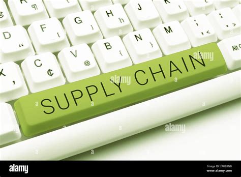 Sign Displaying Supply Chain Business Overview System Of Organization And Processes From