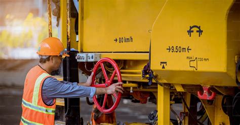 헤드 트레인 및 철도 스위치를 확인하고 기차역에서 작업을 확인하는 검사 중인 엔지니어 안전 유니폼과 안전 헬멧을 착용 한 엔지니어 사진 Unsplash의 수송 이미지