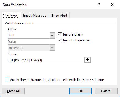 Excel Update Dynamic Data Validation List Automatically Stack Overflow