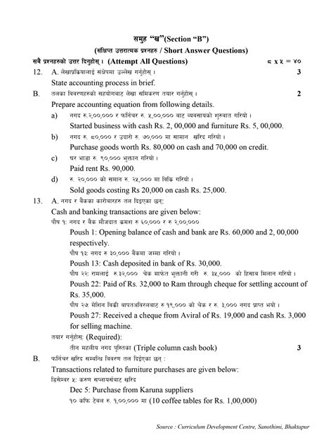 Class 11 Accounting Model Question Paper Download Hamro Library