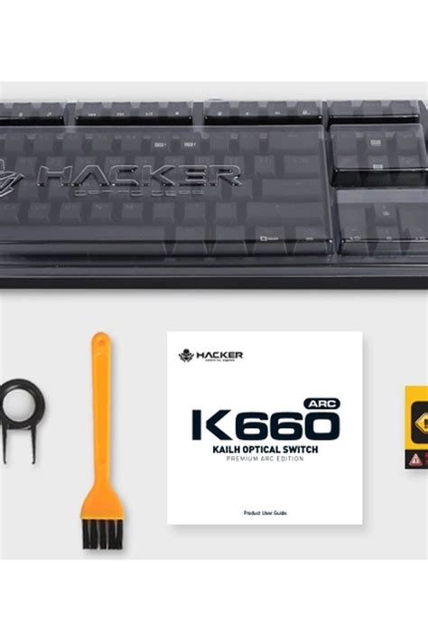 Abko Hacker K660 Arc Premium Kyle Optical Axis Waterproof Wired Korean Keyboard Linear Rainbow