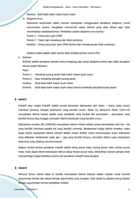 Buku Informatika SMK Kelas X Kurikulum Merdeka PDF