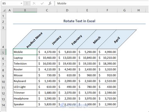 How To Rotate Text In Excel Exceldemy