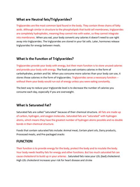 Bio Lec A And B Pdf Fat Triglyceride