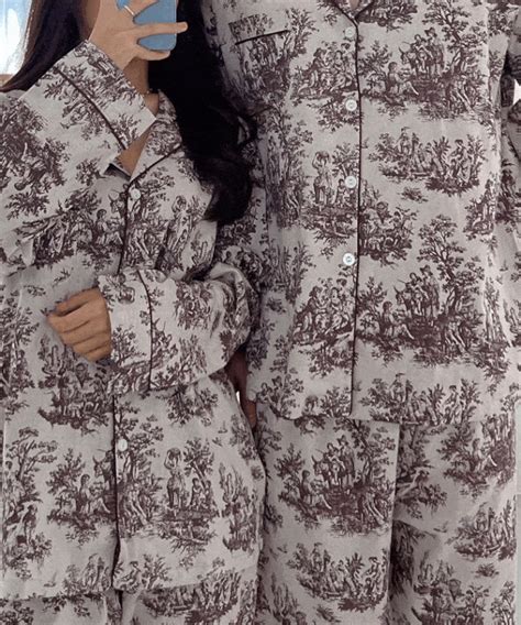 명품 트왈드 주이 선염면 100 부드러운 신혼부부 커플잠옷 Set 에이블리